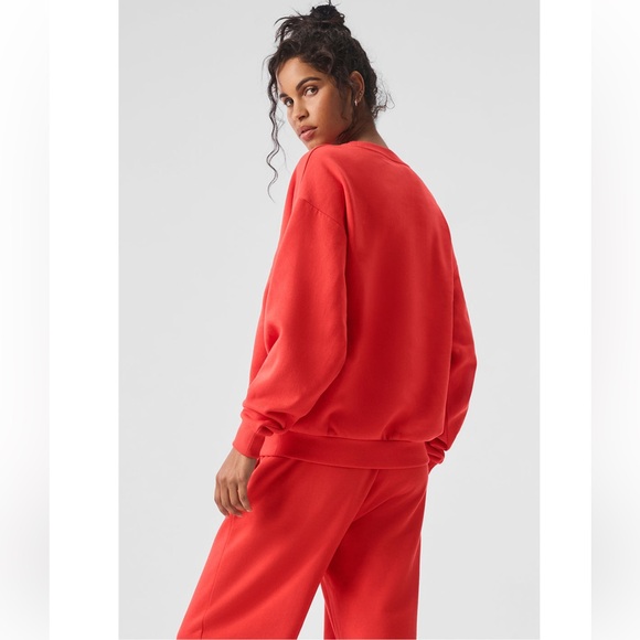ALO Yoga | Sweaters | Alo Accolade Crewneck Red Hot Summer | Poshmark